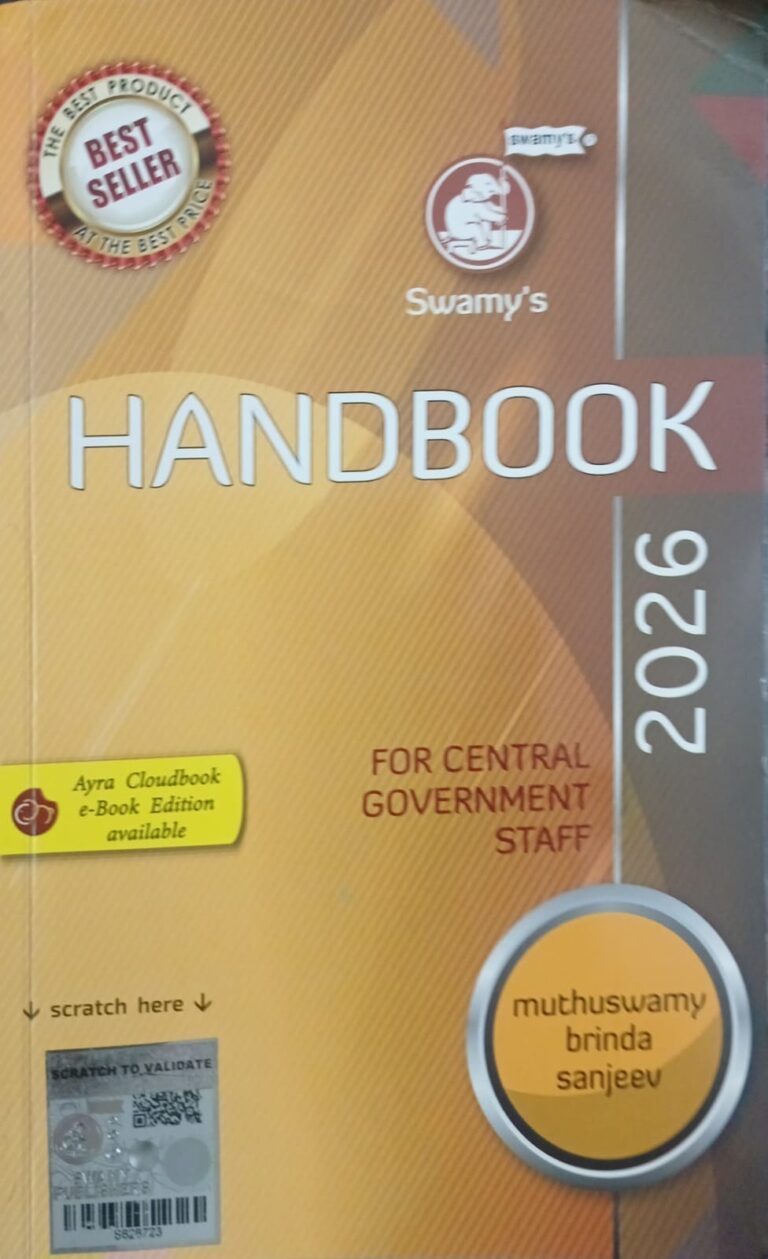 Recruitment Rules by Swamy Handbook 2026 for central Govt